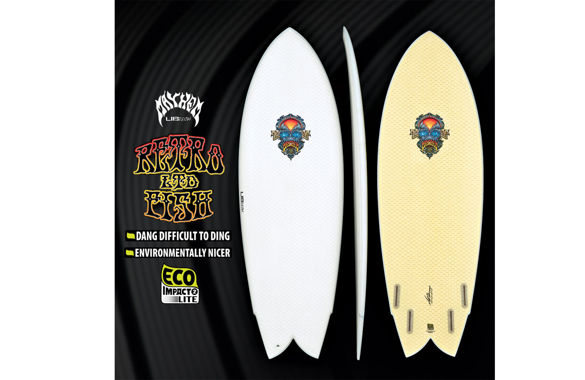 スノーボーダーの感性を刺激する“魚”──LIB-TECHの最新作サーフボード「LOST RNF RETRO FISH」 | スノーボーディング ...